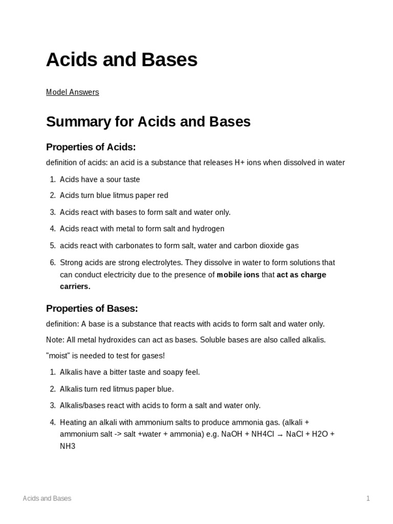 Acids_and_Bases..^^ | PDF | Salt (Chemistry) | Acid