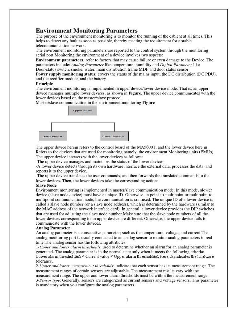 Environment Monitoring Parameters | PDF | Rectifier | Sensor