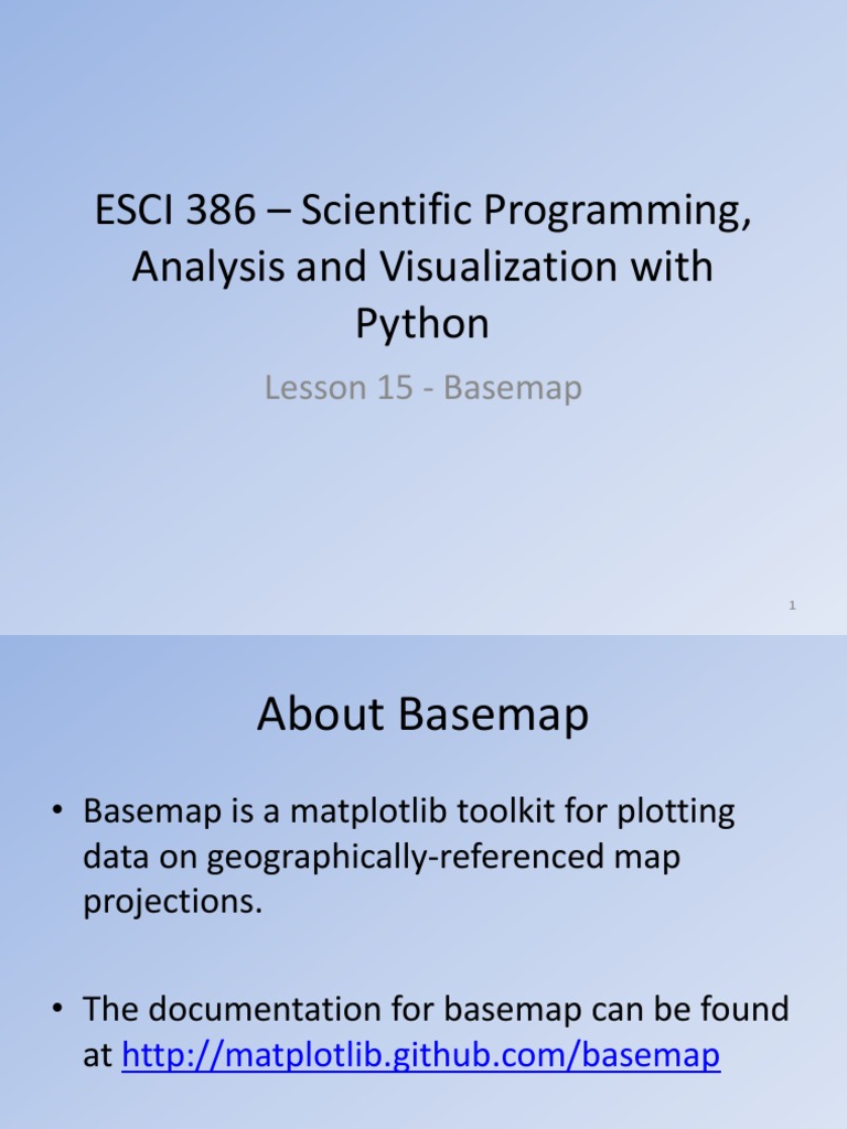 Basemap_Python | PDF | Latitude | Geodesy