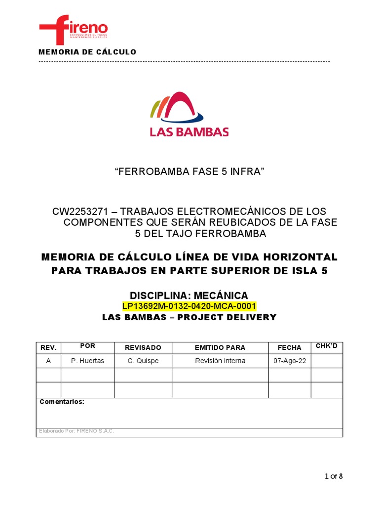 Memoria de Cálculo Linea de Vida TR4 CABLE 0.5 in | PDF | Procesos ... Memoria de Cálculo Linea de Vida TR4 CABLE 0.5 in | PDF | Procesos ...
