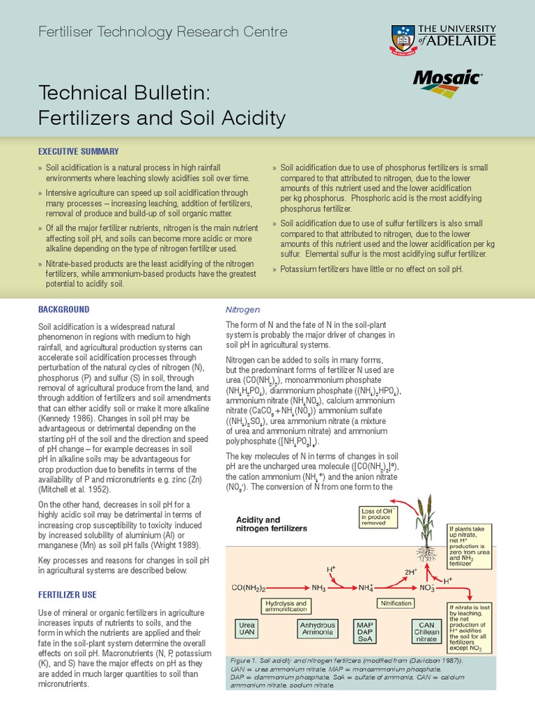 Factsheet Fertilizers and Soil Acidity | PDF | Fertilizer | Soil
