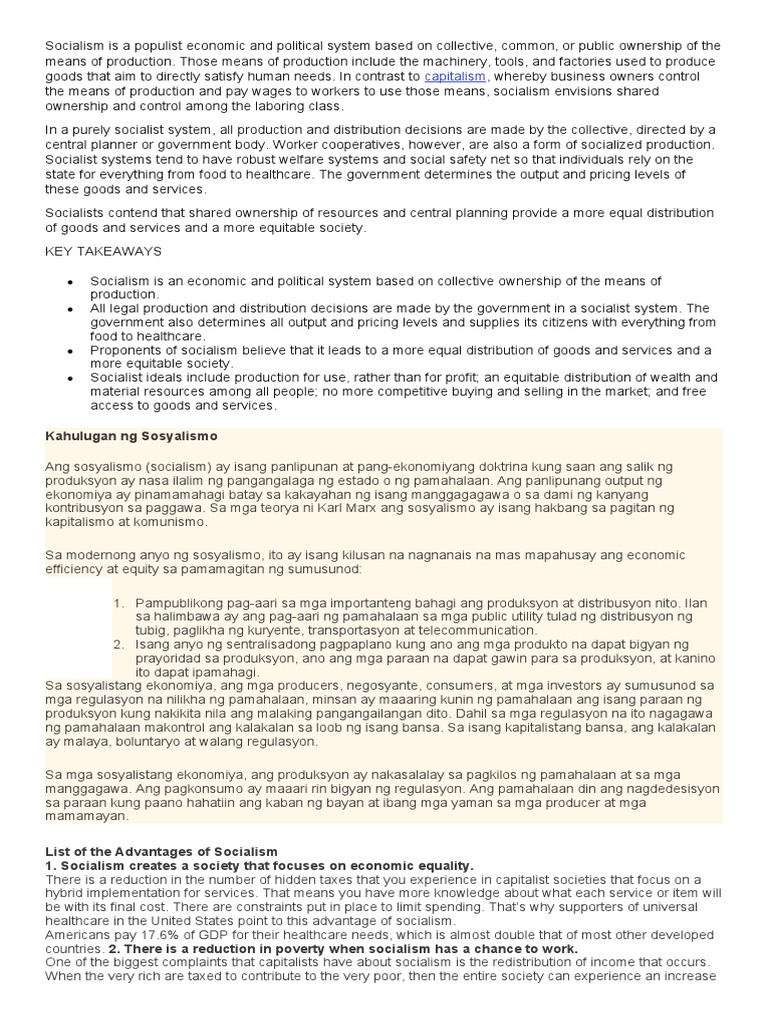 Socialism | PDF | Socialism | Taxes