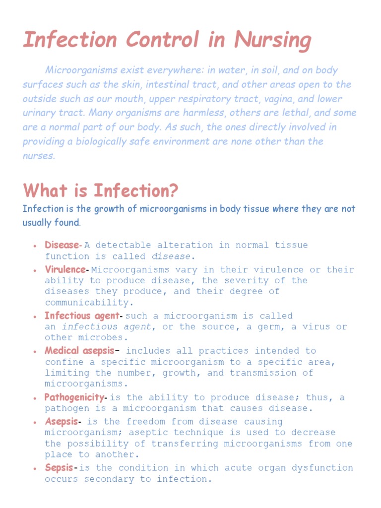Infection Control Essentials for Nurses | PDF | Infection | Humoral ...