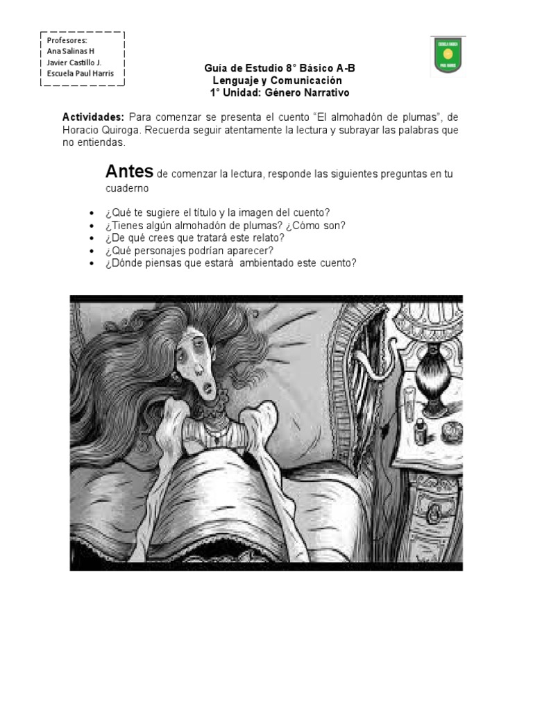 Guía N°1 El Almohadon de Plumas | PDF
