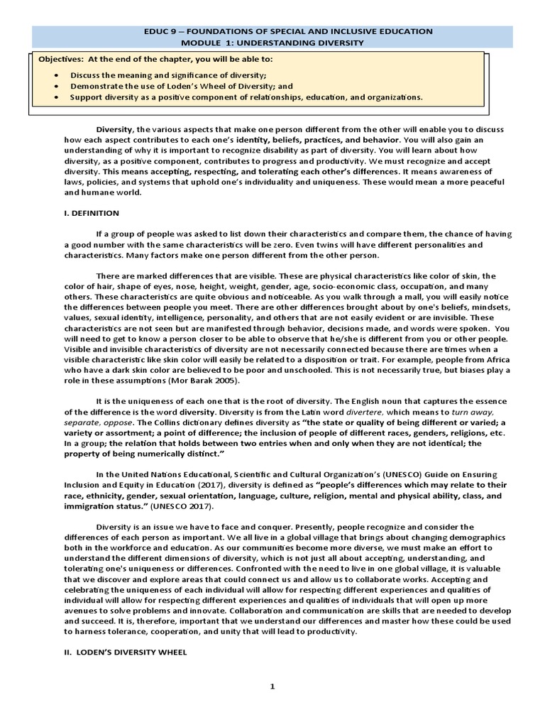 EDUC 9 - Module 1.edited | PDF