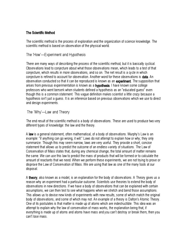 Understanding the Scientific Method | PDF | Scientific Method | Science