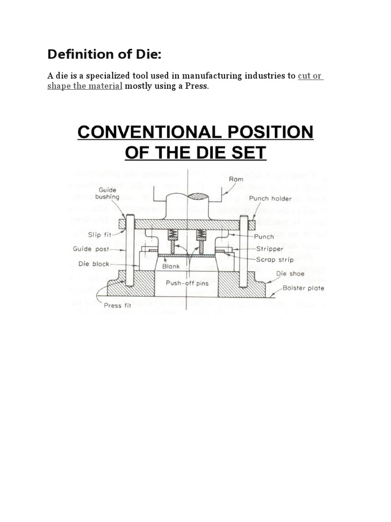 Types of Dies | PDF | Sheet Metal | Screw