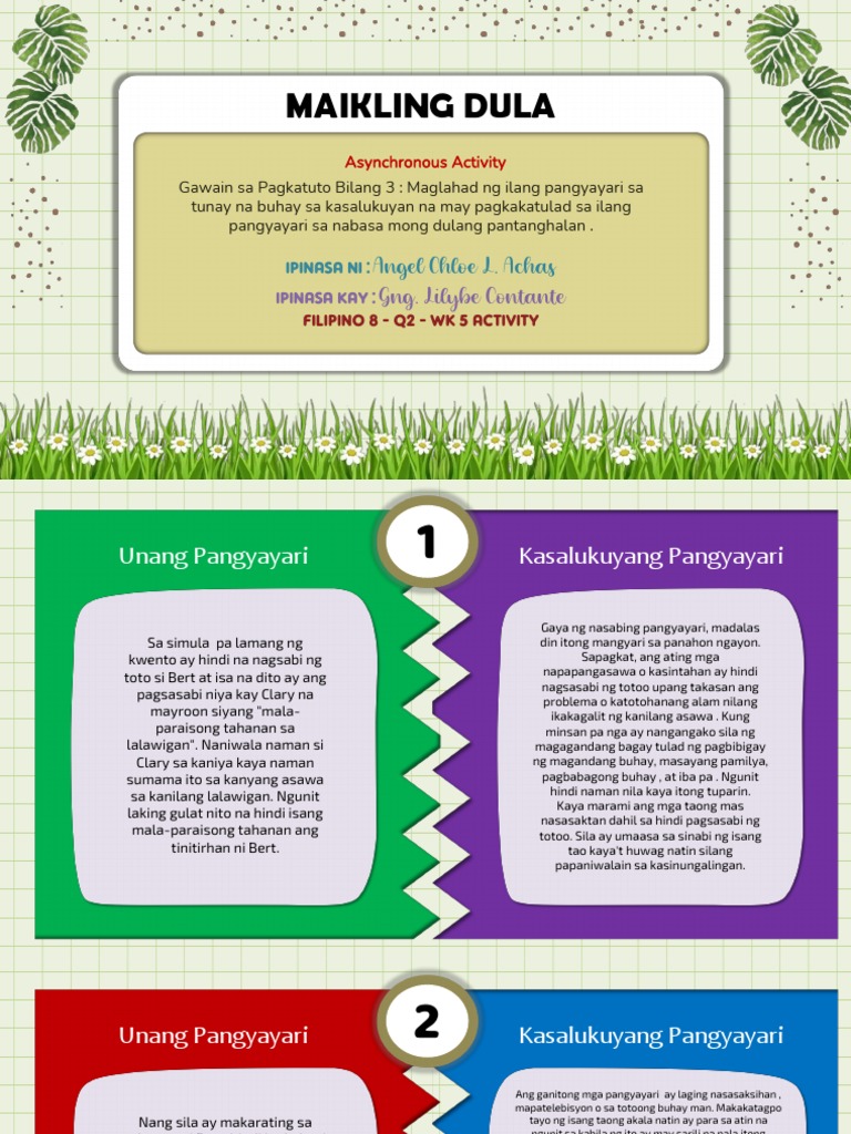 ACHAS - WK5 - Q2 Maikling Dula | PDF