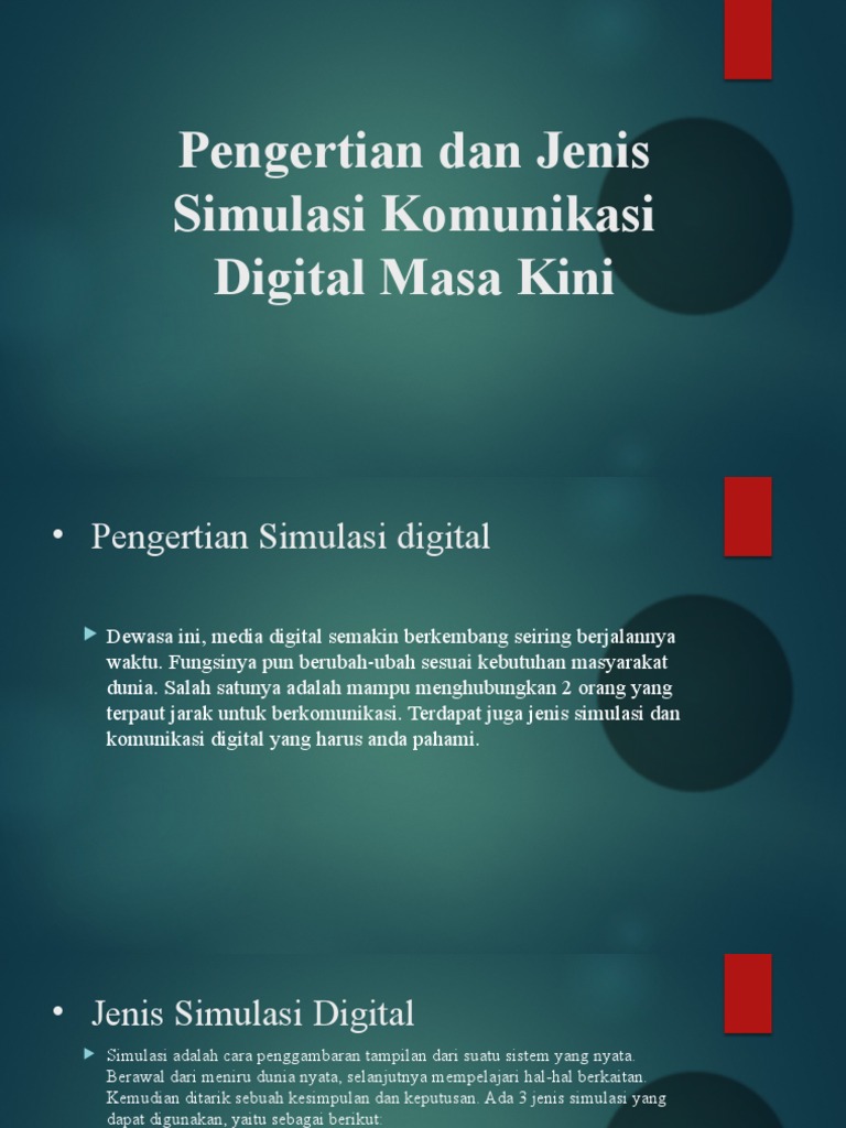 Pengertian dan Jenis Simulasi Digital | PDF | Komputer | Teknologi ...