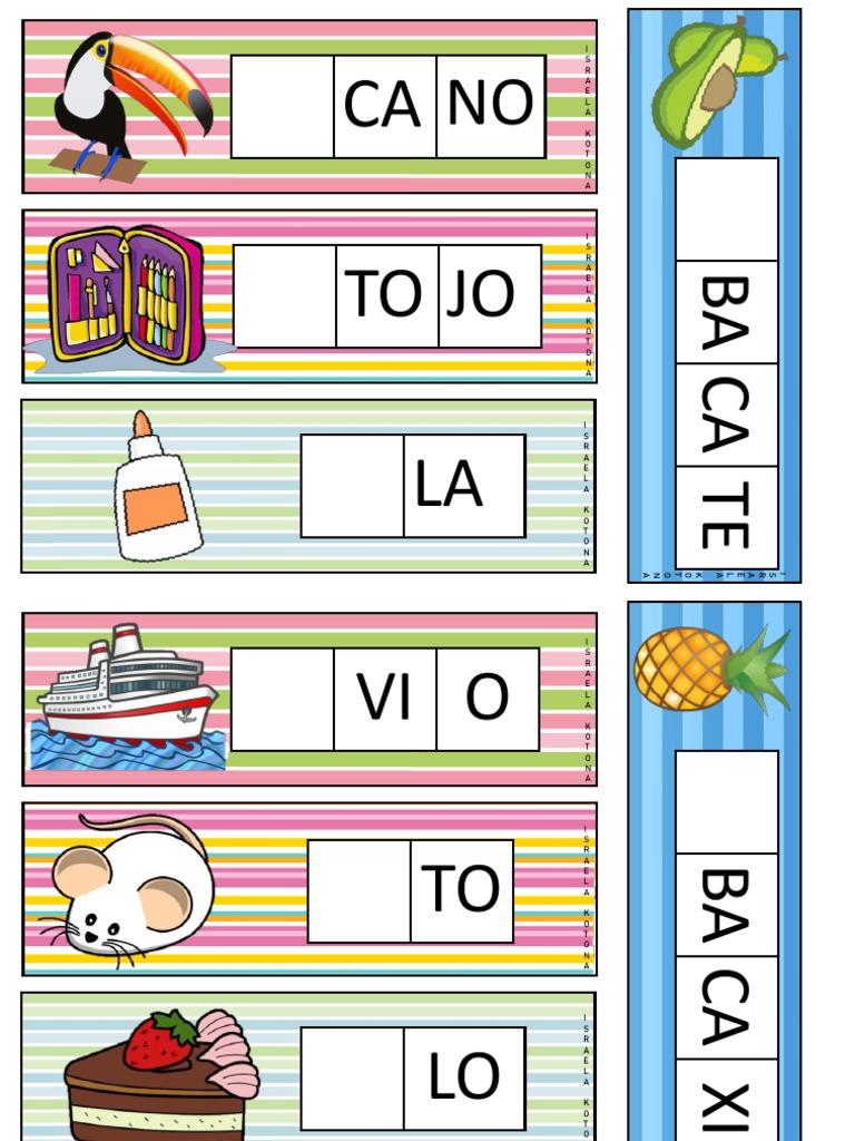 Sílaba Inicial Recorte e Cole | PDF