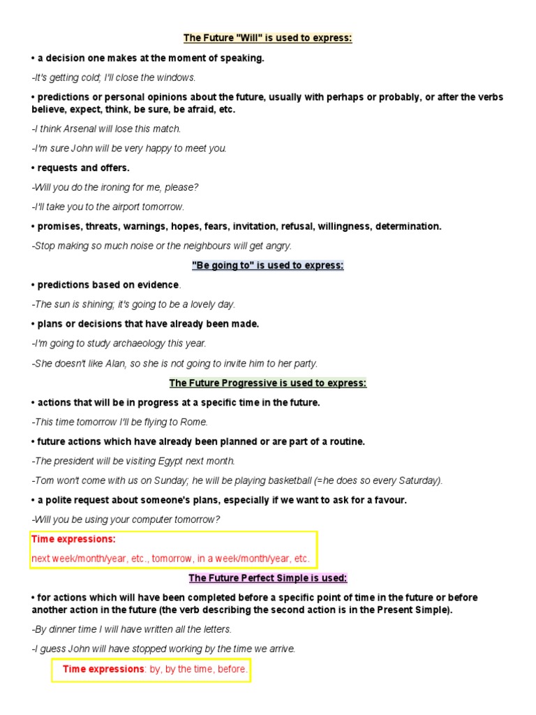 Future and Infinitive | PDF | Linguistics