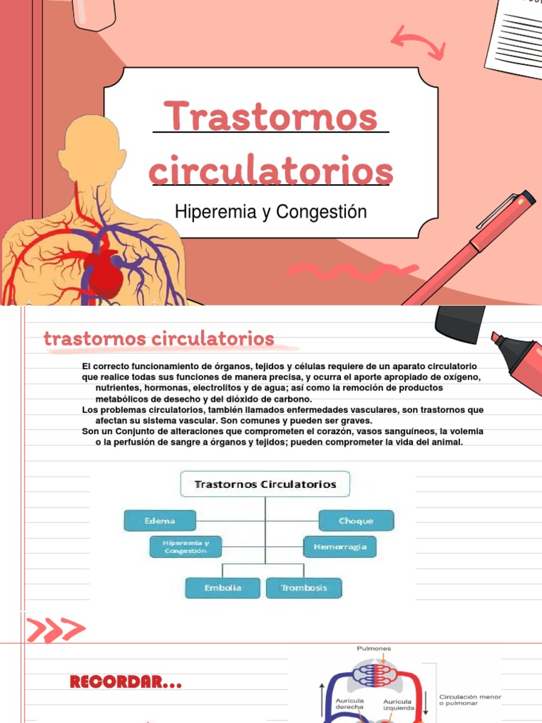 Hiperemia y Congestion | PDF | Sistema circulatorio | Sangre