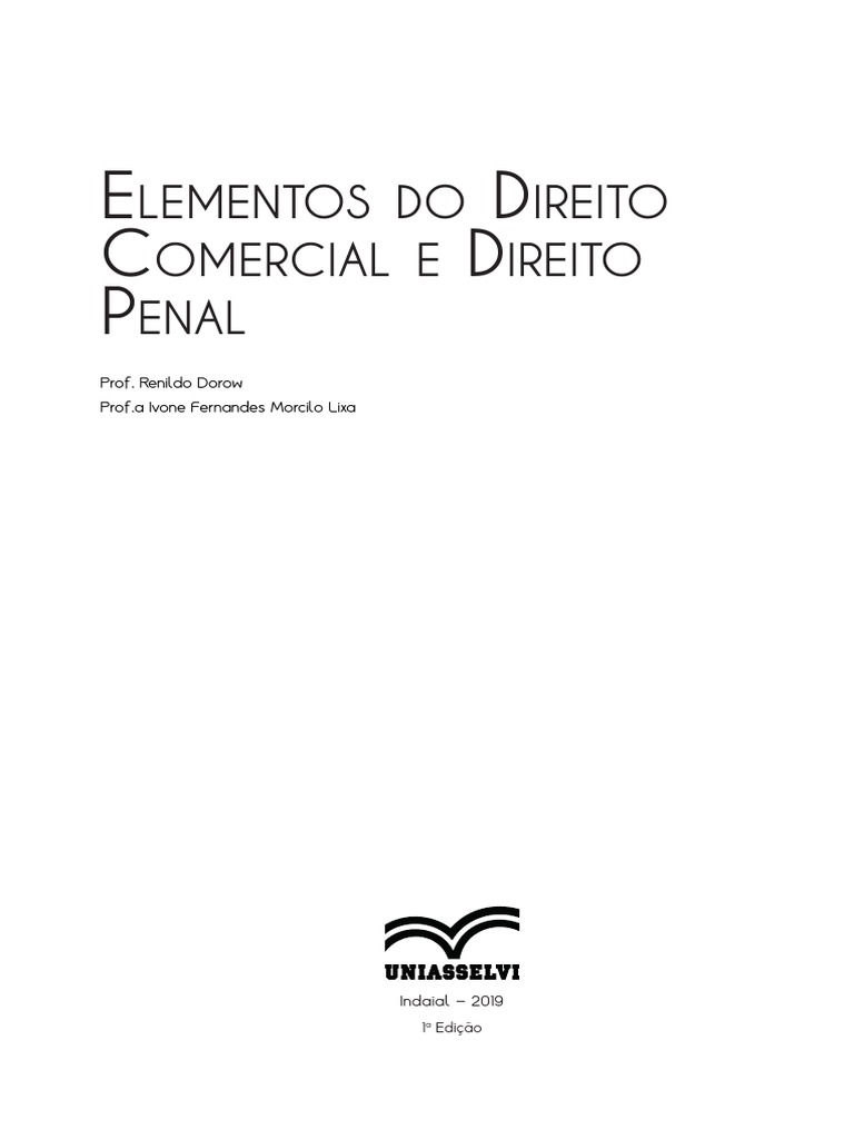 Elementos Do Direito Comercial e Direito Penal | PDF | Direito Penal ...