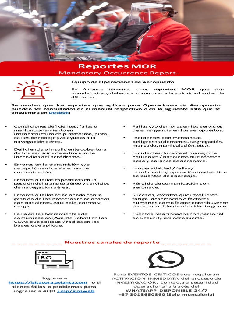 Reportes: - Mandatory Occurrence Report | PDF | Aeropuerto | Desastres ...