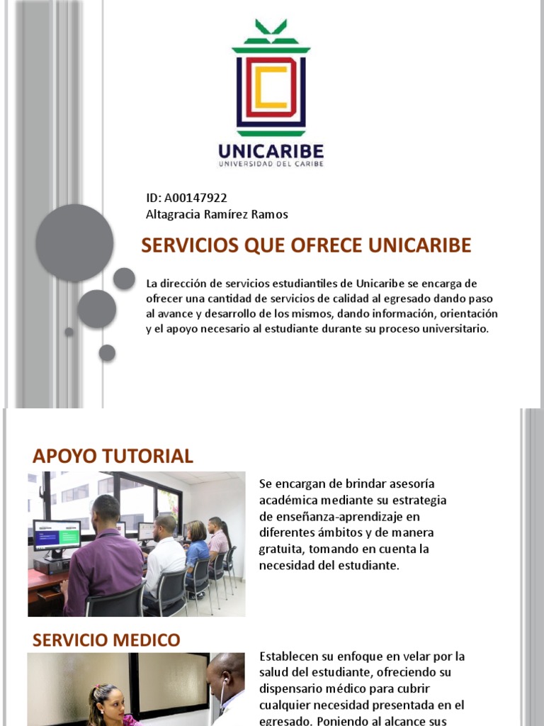 Servicios Que Ofrece Unicaribe | PDF