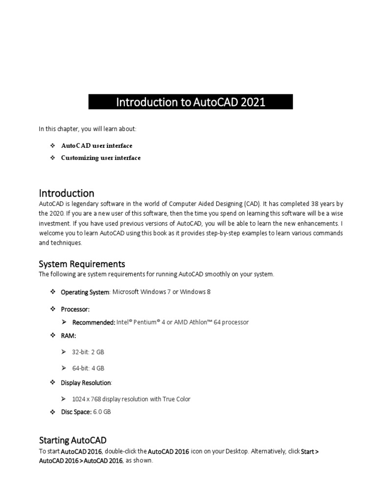 Introduction To CAD | Download Free PDF | Menu (Computing) | Window (Computing)