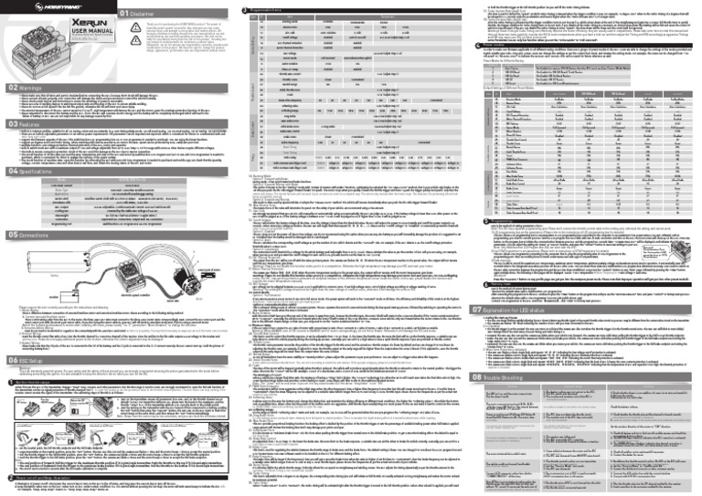 HW - XERUN XR8 Pro G2 - Manual - en - 210205 | PDF | Vehicles ...
