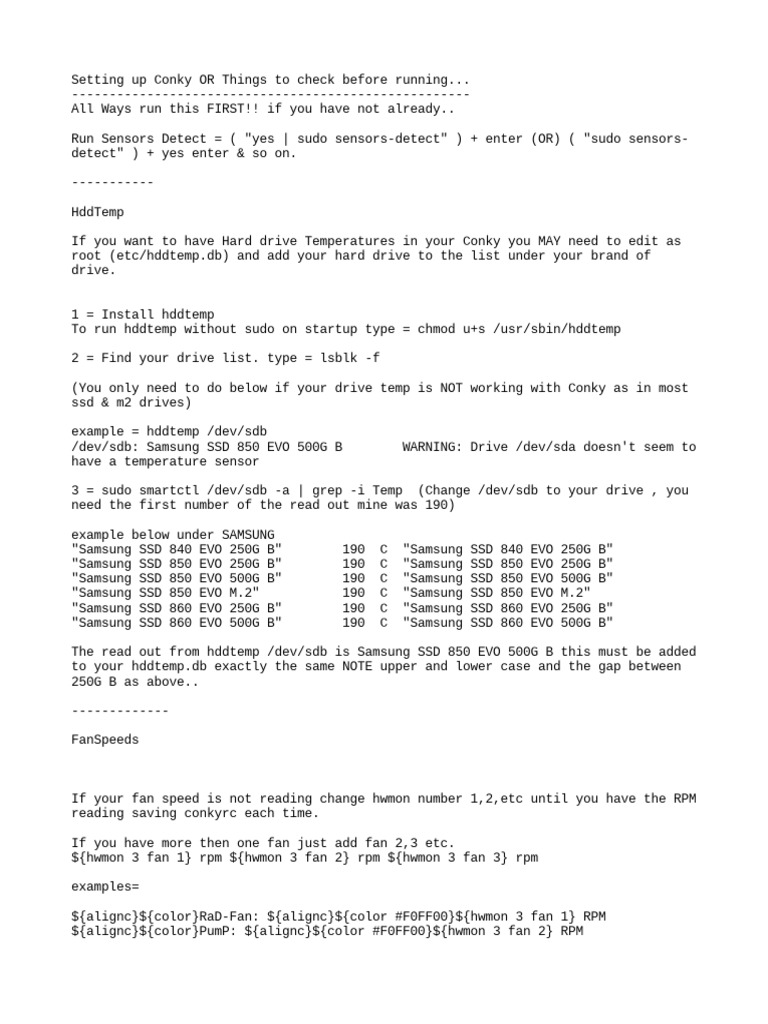 Conky Helps | PDF | Solid State Drive | Computer Data Storage
