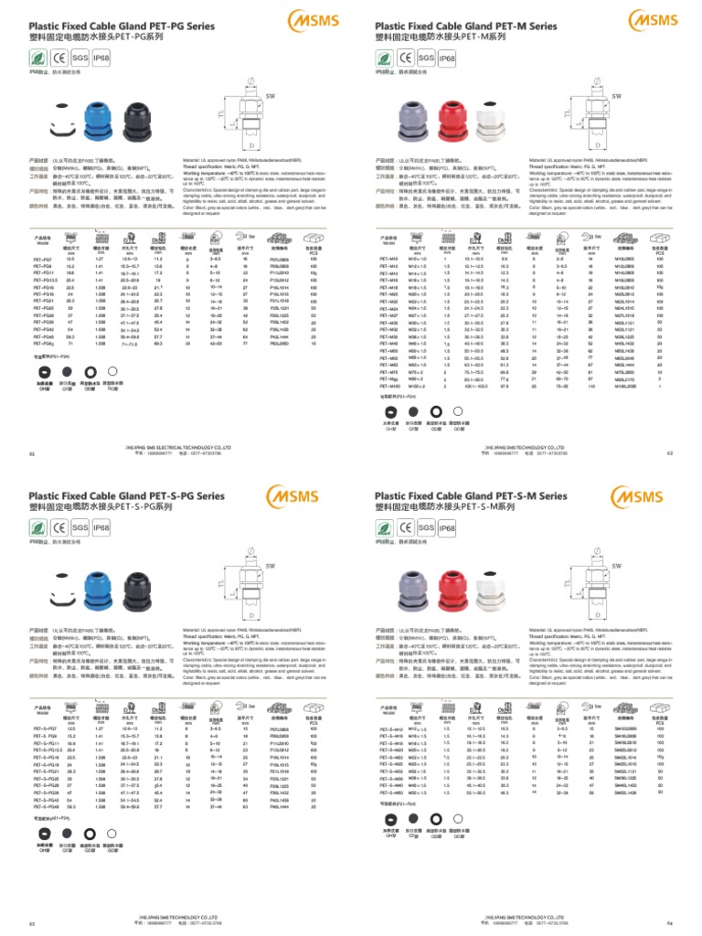 Catalog of Cable Gland | PDF