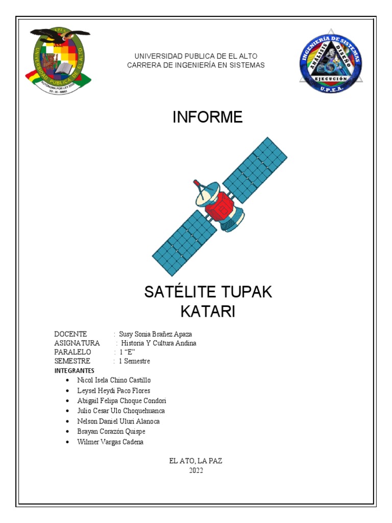 Satelite Tupac Katari | PDF | Satélite | Internet