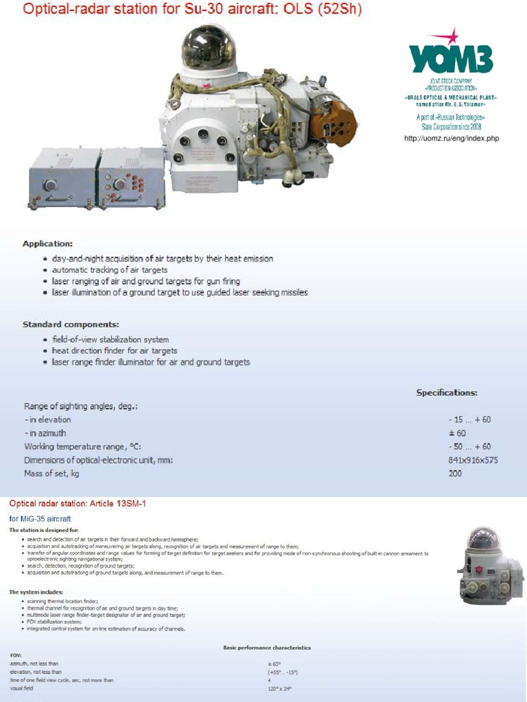 UOMZ Optronics Helis & Planes | PDF | Military Aviation | Rotorcraft