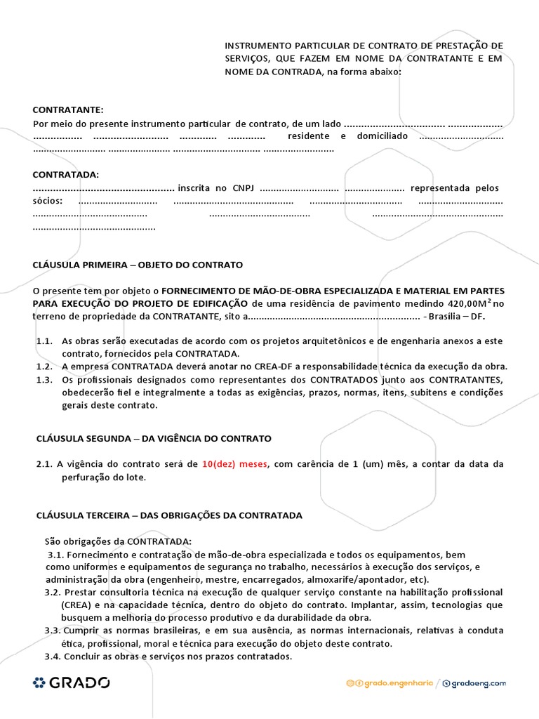 Modelo Contrato Cliente | PDF | Drywall | Economias