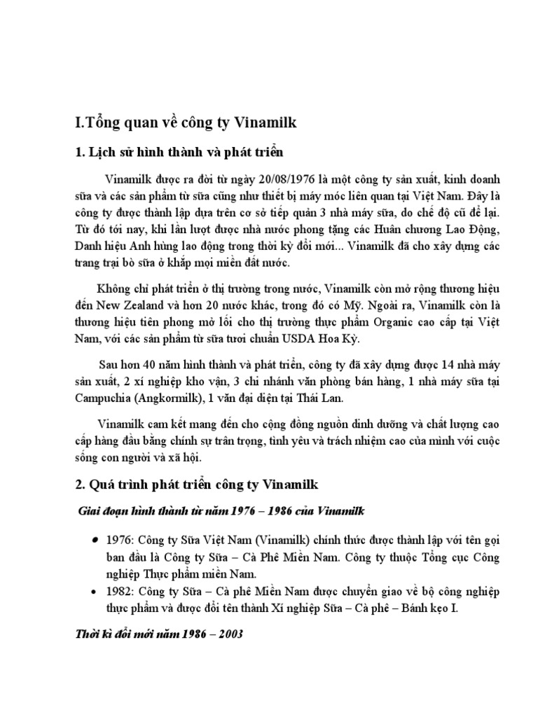 Chu I Cung NG C A Vinamilk | PDF
