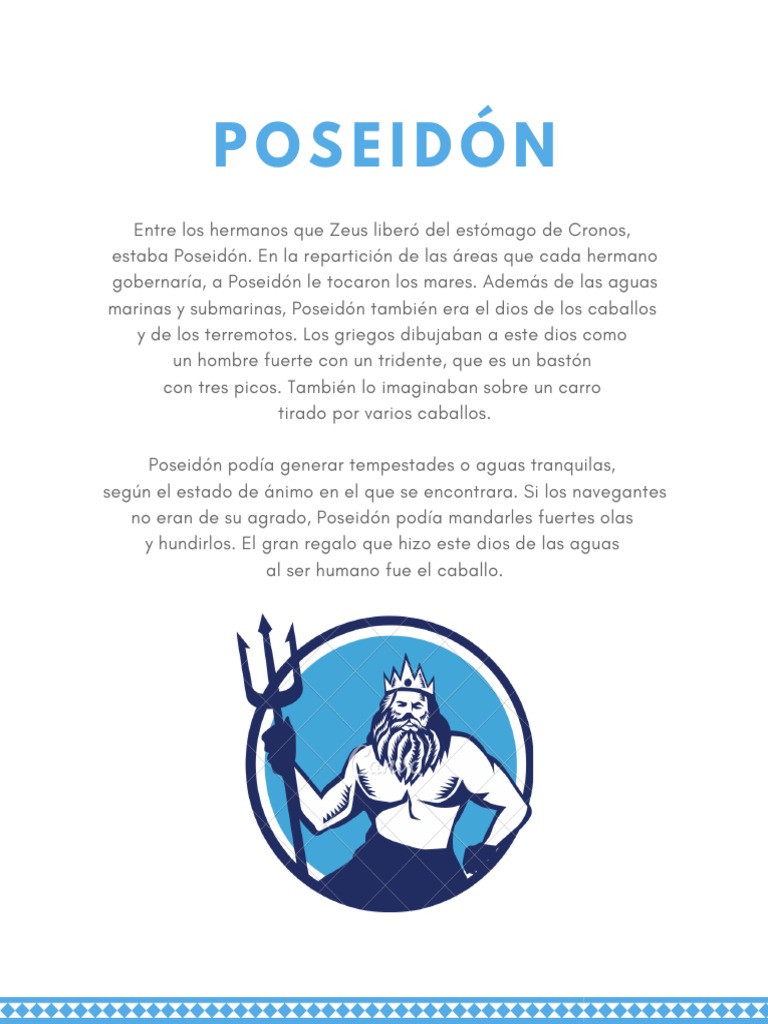 El dios griego del mar Poseidón: sus dominios, representación e ...