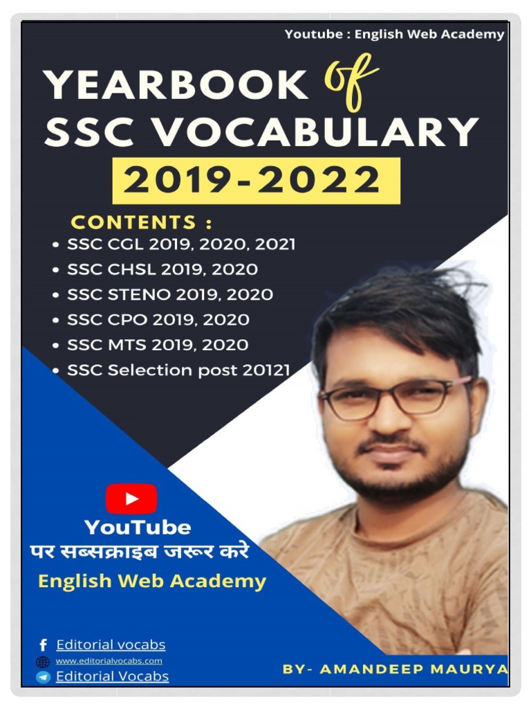Yearbook of SSC Vocabulary (2019-2022) PDF | PDF