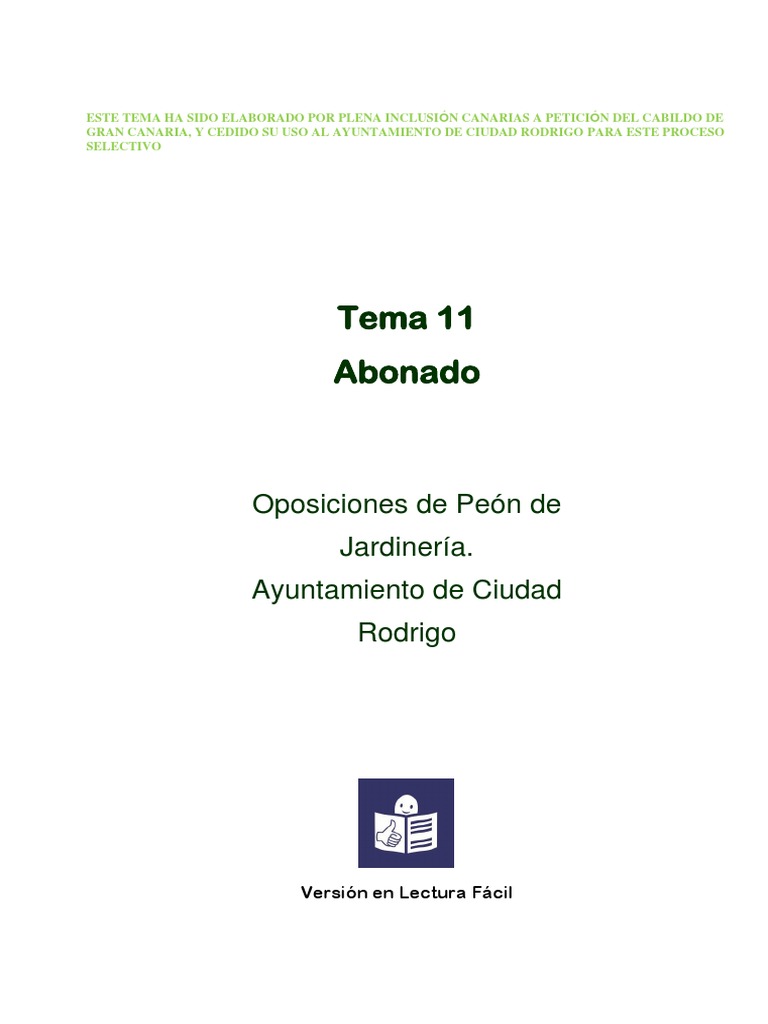 Tema 11. Abonado | PDF | Fertilizante | Compost