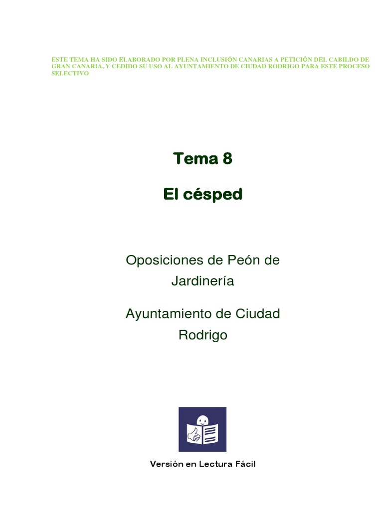 Tema 8. El Césped | PDF | Clima | Siembra