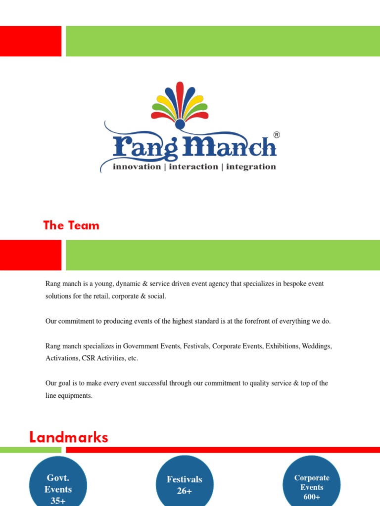 RangManch Corporate Profile | PDF