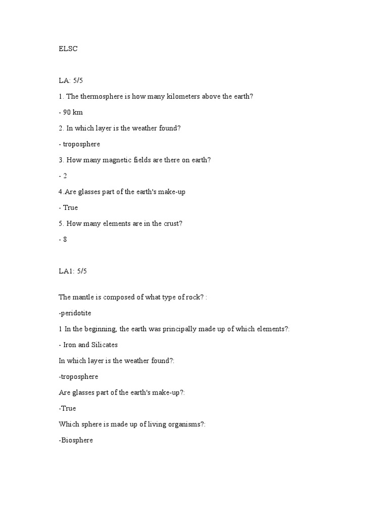 ELSC Week 1-10 | PDF | Reproduction | Rock (Geology)