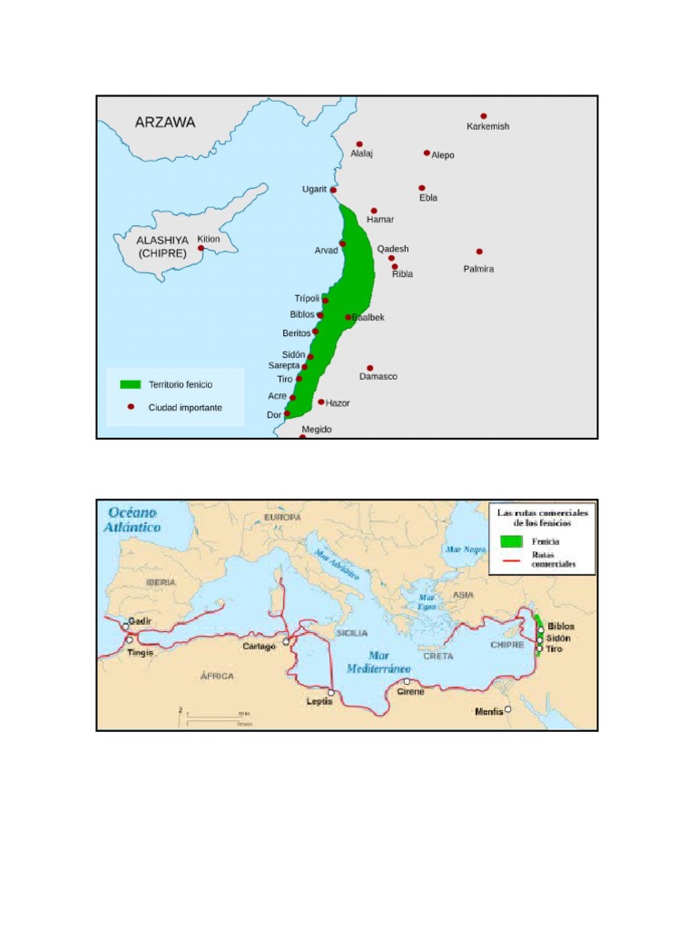 Mapas de La Cultura Fenicia y Egipcia | PDF