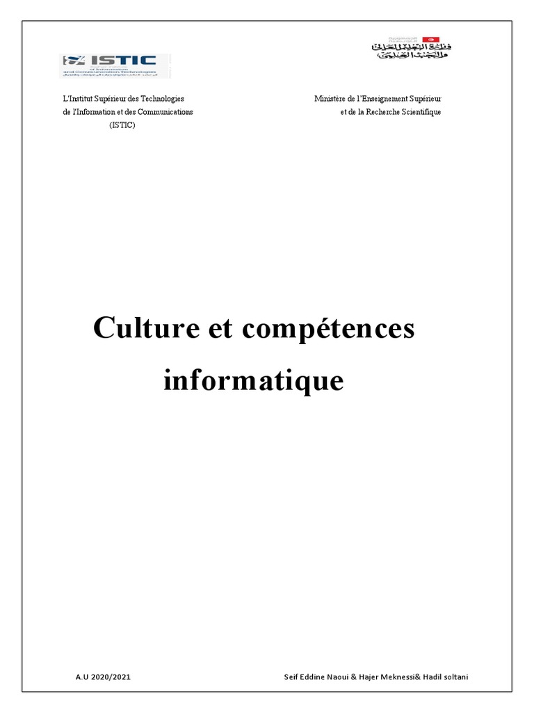 Culture et compétences en informatique | PDF | Internet | Internet et Web