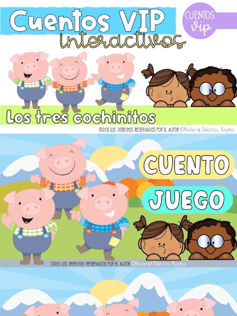 Cuento Interactivo Los 3 Cochinitos | PDF
