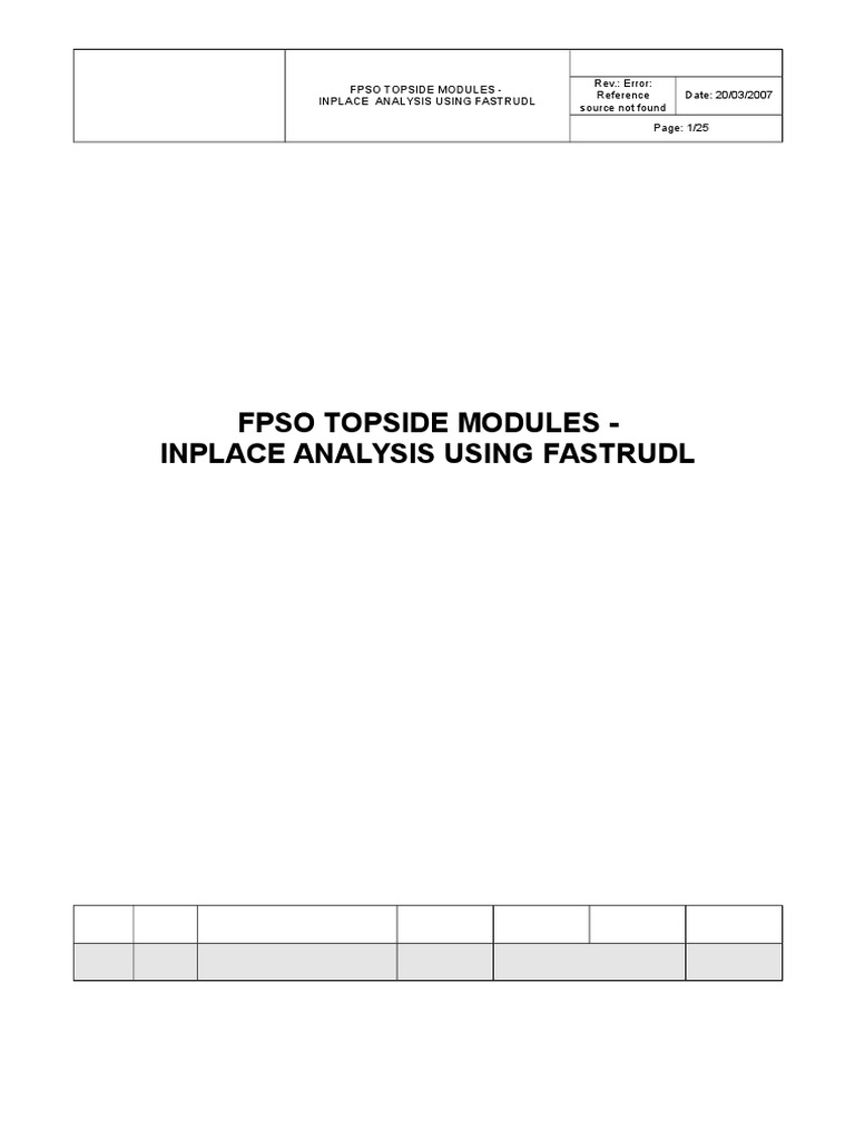 Inplace Analysis of FPSO Topside Modules | PDF | Beam (Structure ...