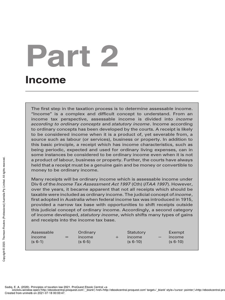 Income: According To Ordinary Concepts and Statutory Income. Income ...