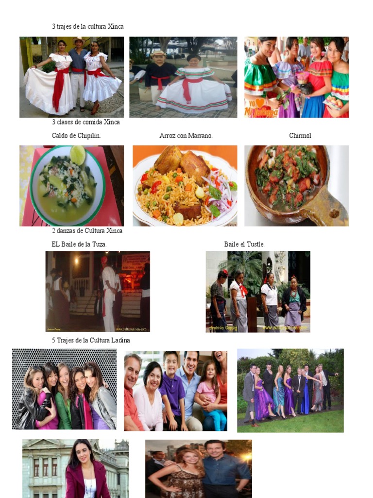Trajes y Comida de la Cultura Xinca | PDF