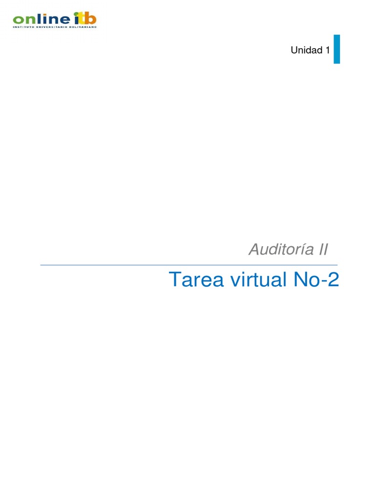 TAREA VIRTUAL 2 Aud | Descargar gratis PDF | Auditoría | Business
