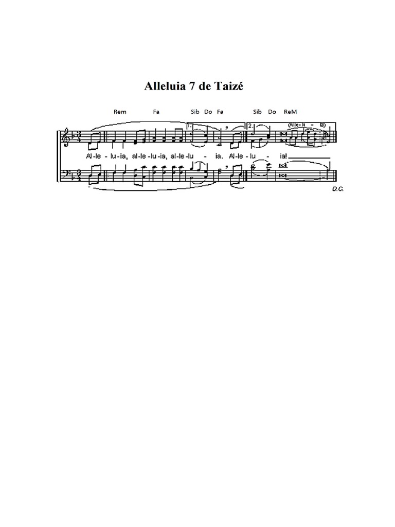 Alleluia Taizé 7 | PDF