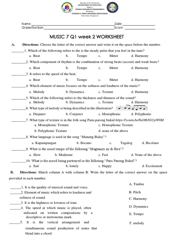 MAPEH Activity Sheet Q1-Week2 | PDF | Physical Fitness | Heart Rate