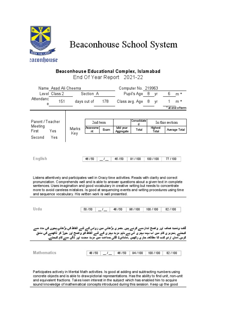 Beaconhouse School System | PDF | Cognitive Psychology | Learning