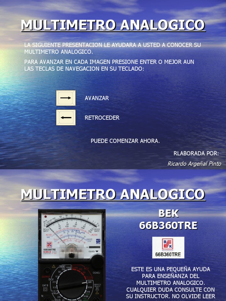 Guía Completa del Multímetro Analógico | PDF | Ingeniería Informática | Energia electrica