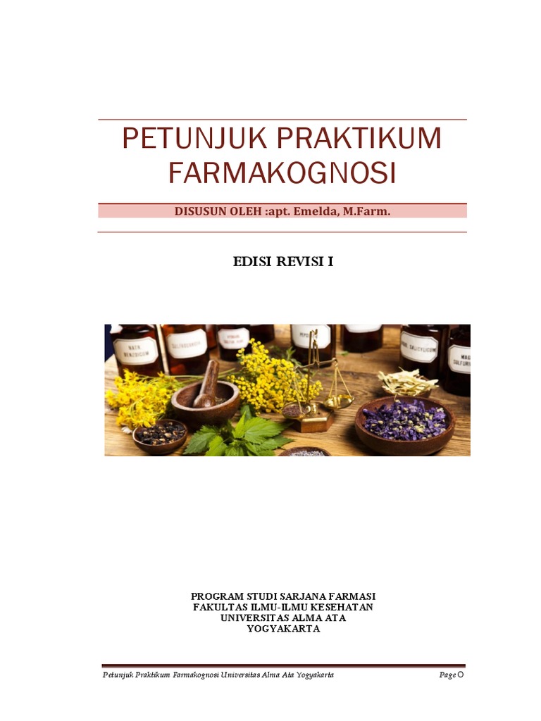 Buku Petunjuk Praktikum Farmakognosi 2022 | PDF