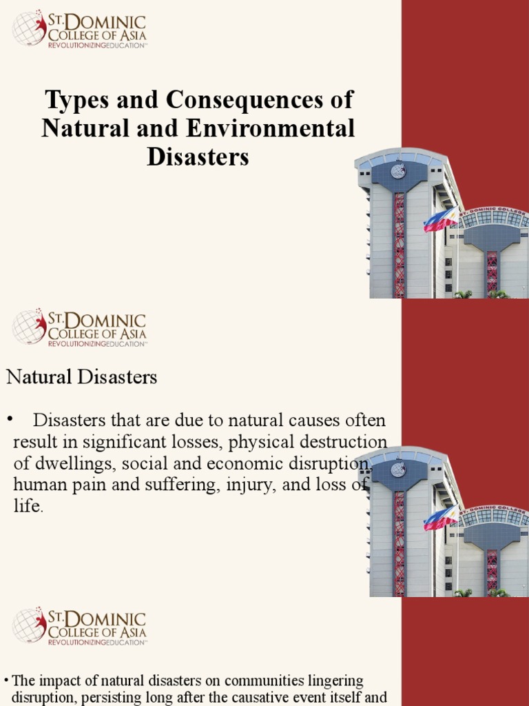 Type and Consequences of Natural and Environmental Disaster | PDF ...