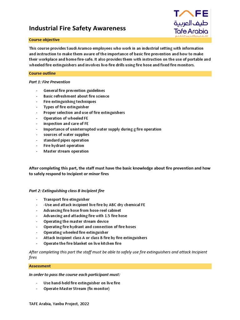 Industrial Fire Safety Awareness | PDF | Fires | Fire Safety