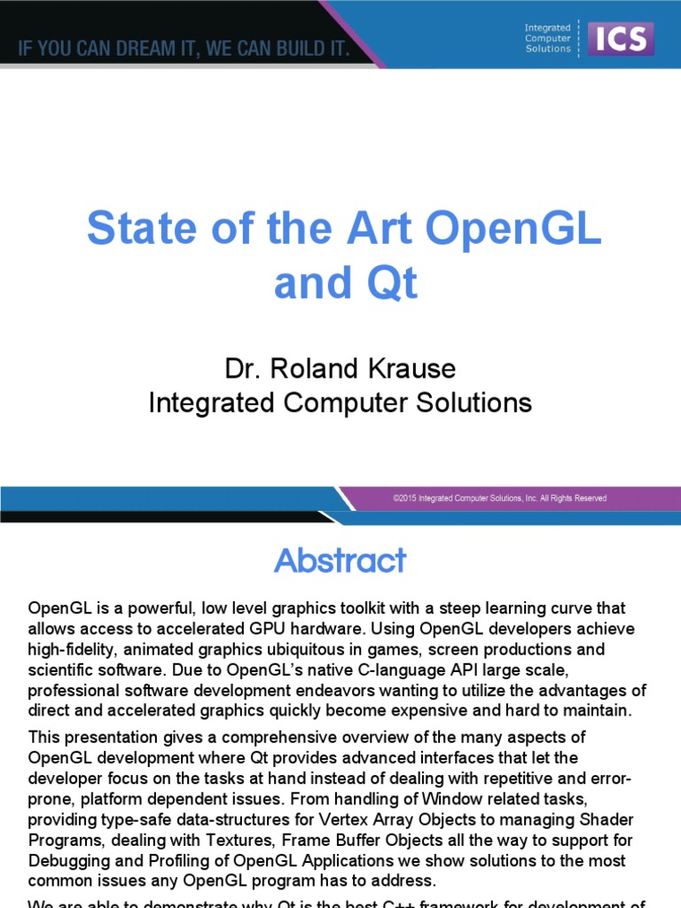 Integrating QT and OpenGL | PDF | Shader | Computer Graphics