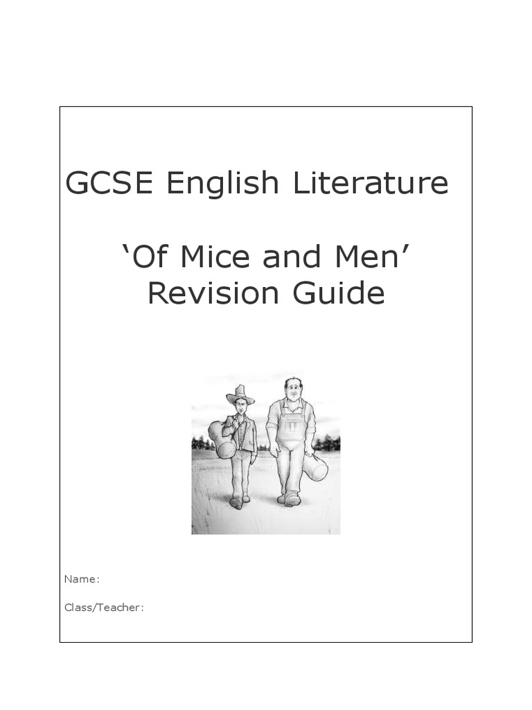 Of Mice and Men Revision Guide Higher - Compress | PDF