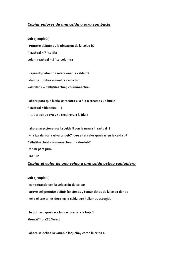 Códigos VBA | PDF | Hoja de cálculo | Software